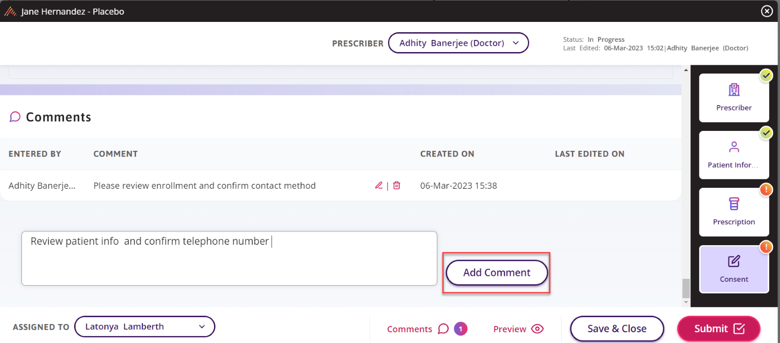 How to use the Comments Section